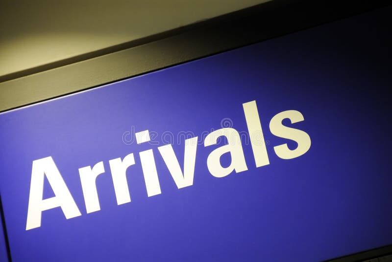 International Airport Arrivals Board Stock Image - Image of cargo ...