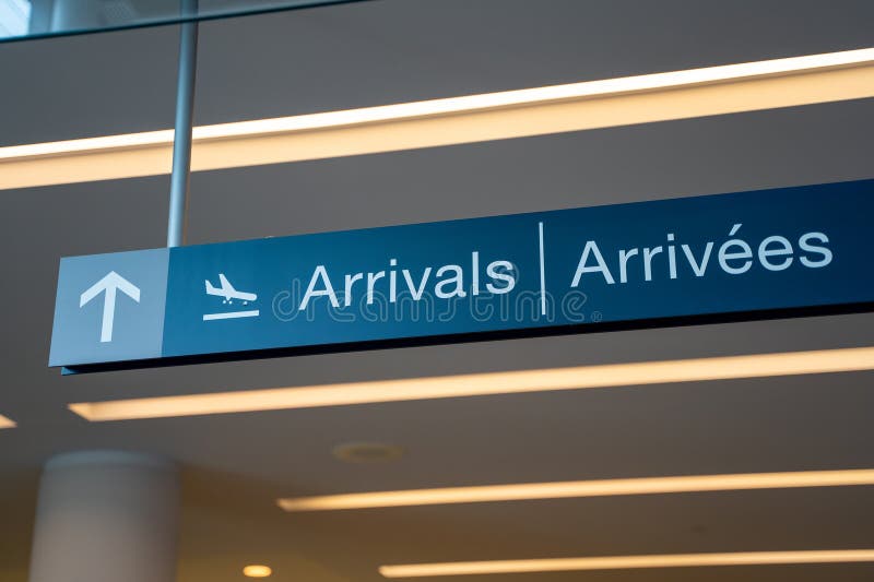 Arrivals Sign at the Airport Stock Image - Image of info, aerodrome ...