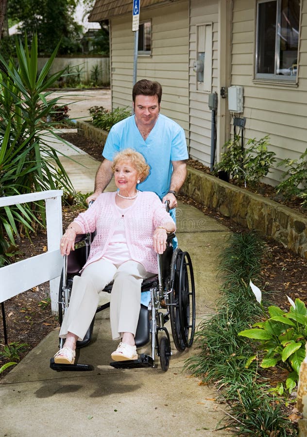 Arriving at the Nursing Home Stock Photo - Image of nervous, caregiver ...