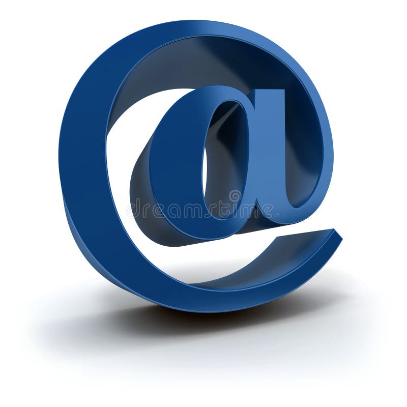 Arroba blue stock illustration. Illustration of characters - 14051866