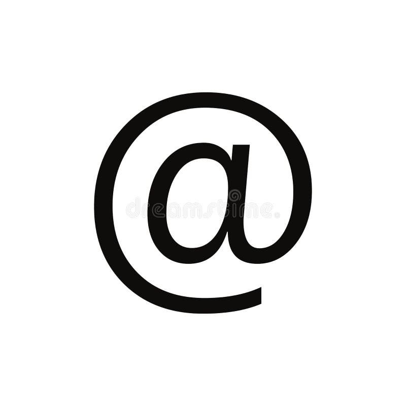 Arroba icon - email stock vector. Illustration of flat - 250746236