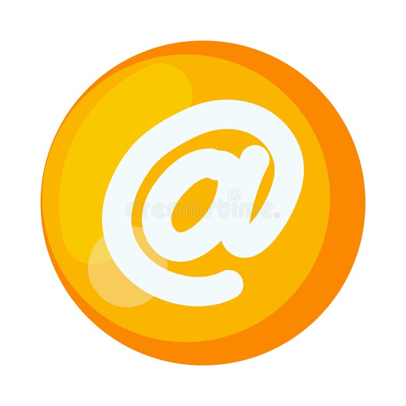 Arroba sign button stock vector. Illustration of media - 273191640