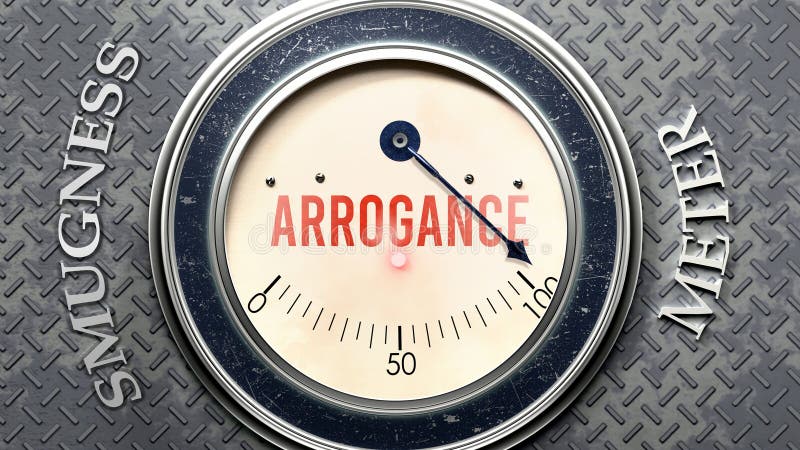 Arrogance and Smugness that is Hitting a Full Scale, Showing a Very ...