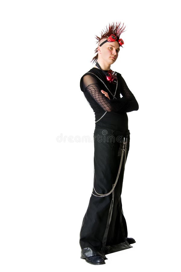 Cyber Goth Guy with Green Dreadlocks Stock Image - Image of human ...