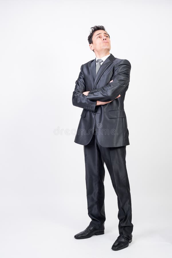Arrogant man in suit stock image. Image of superiority - 178600969