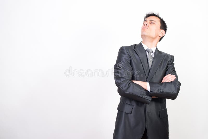 Arrogant man in suit stock image. Image of professional - 178599783