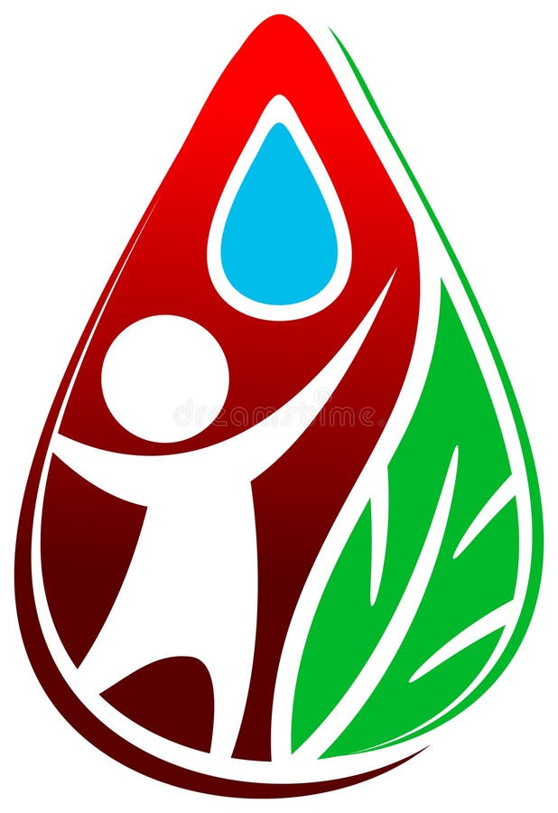 Arrosez le logo de baisse illustration de vecteur. Illustration of vert ...