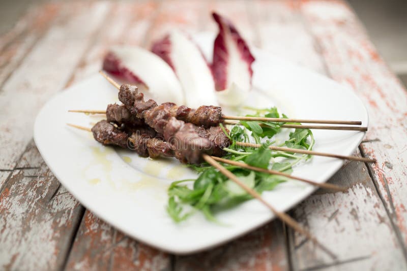 Arrosticini, Typical Abruzzo Food Meat Stock Photo - Image of sheep ...