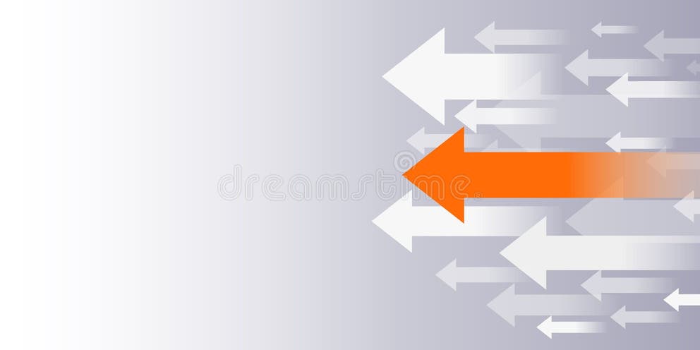 Moving Forward Arrows are Surrounded by White Arrows Like a Business ...