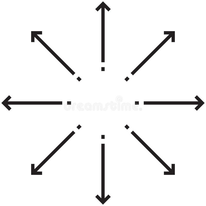 Arrows Pointing in Different Directions. Arrows Pointed To the Center ...
