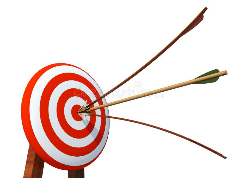 Arrow Accurately Hits Target Stock Illustrations – 8 Arrow Accurately ...