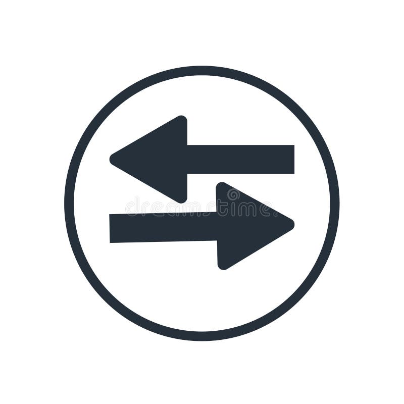 Arrow Address Back Icon Vector Sign and Symbol Isolated on White ...