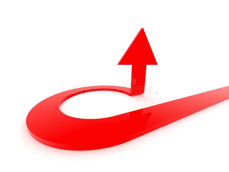 Arrow aiming high stock illustration. Illustration of copy - 4474602