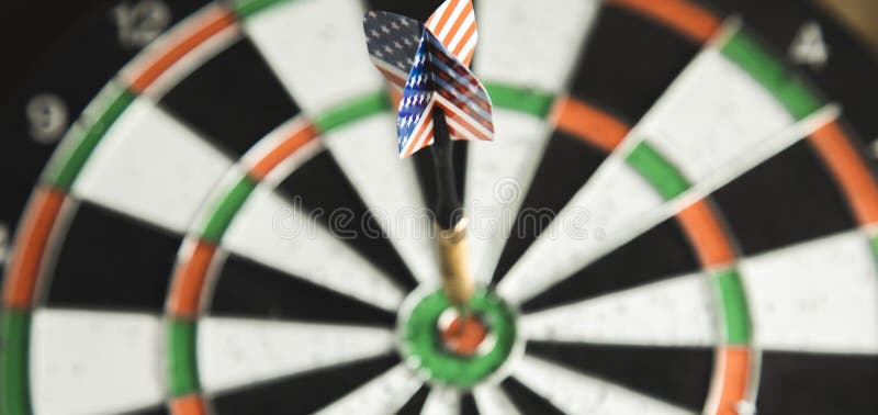 Arrow American Flag in Darts Stock Photo - Image of target, arrow ...
