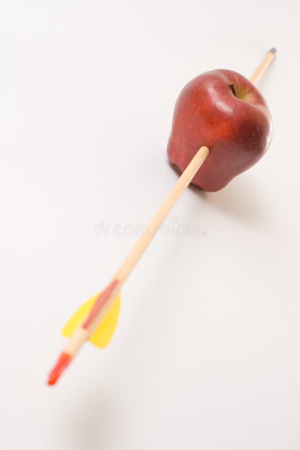Arrow through an Apple stock photo. Image of pierce, archery - 4197804