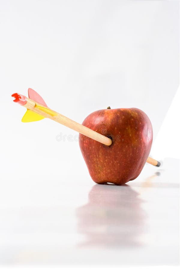Arrow through an Apple stock photo. Image of pierce, archery - 4197804