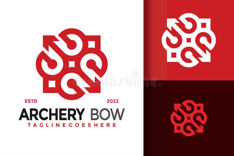 Arrow Archery Bow Creative Logo Design Vector Illustration Template ...