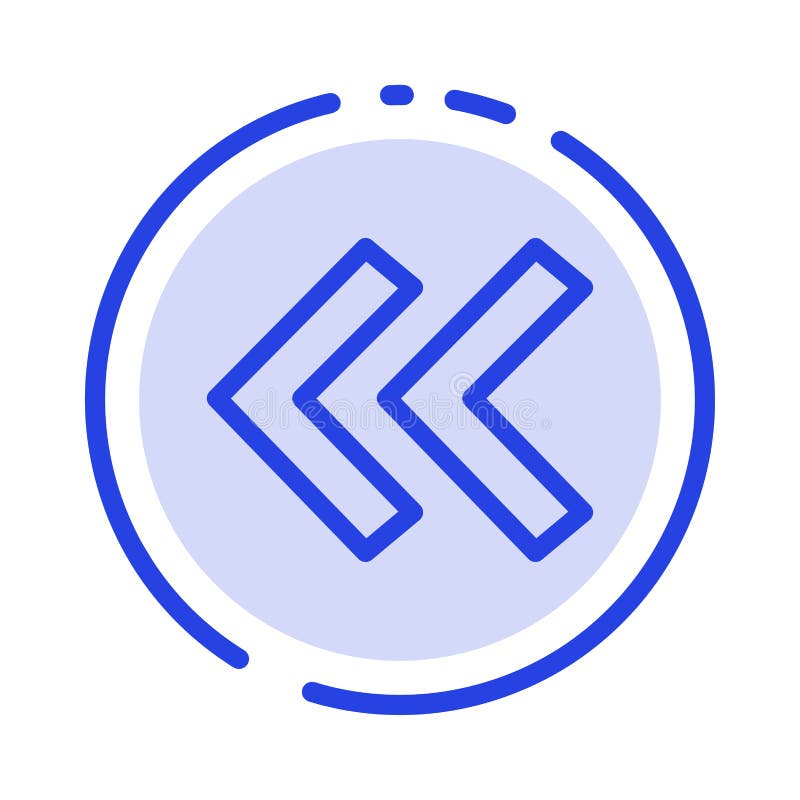 Arrow, Arrows, Back Blue Dotted Line Line Icon Stock Vector ...
