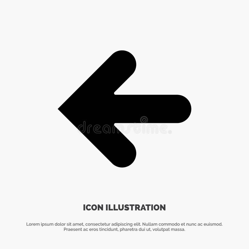 Arrow, Arrows, Back, Point Back Solid Glyph Icon Vector Stock Vector ...