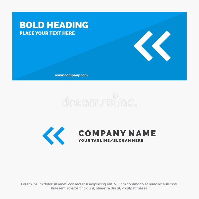 Arrow, Arrows, Back SOlid Icon Website Banner and Business Logo ...
