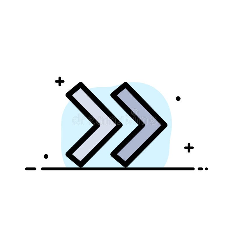 Arrow, Arrows, Right Business Flat Line Filled Icon Vector Banner ...