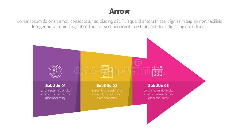Arrow Diagram Slide Template Stock Vector - Illustration of ...