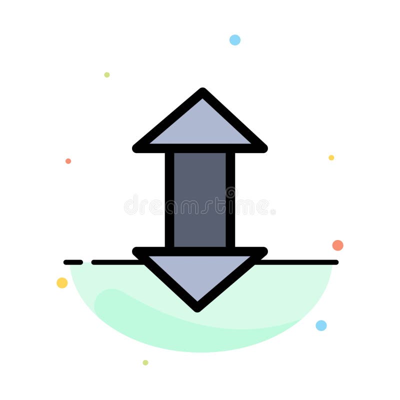 Arrow, Arrows, Up, Down Abstract Flat Color Icon Template Stock Vector ...