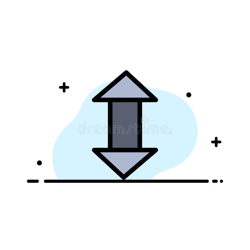 Arrow, Arrows, Up, Down Business Flat Line Filled Icon Vector Banner ...