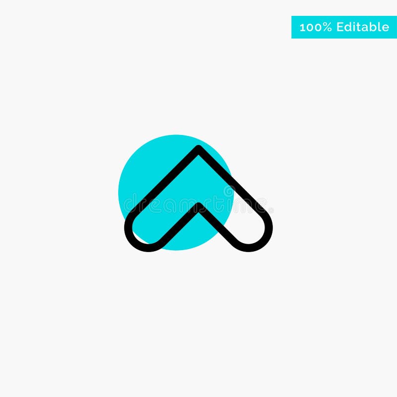 Arrow, Arrows, Up, Sign Turquoise Highlight Circle Point Vector Icon ...