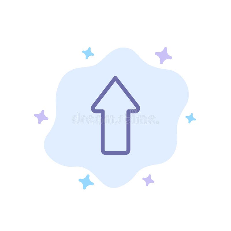 Arrow, Arrows, Up, Upload Blue Icon on Abstract Cloud Background Stock ...
