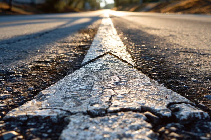 Arrow on Asphalt Road stock illustration. Illustration of road - 358065277