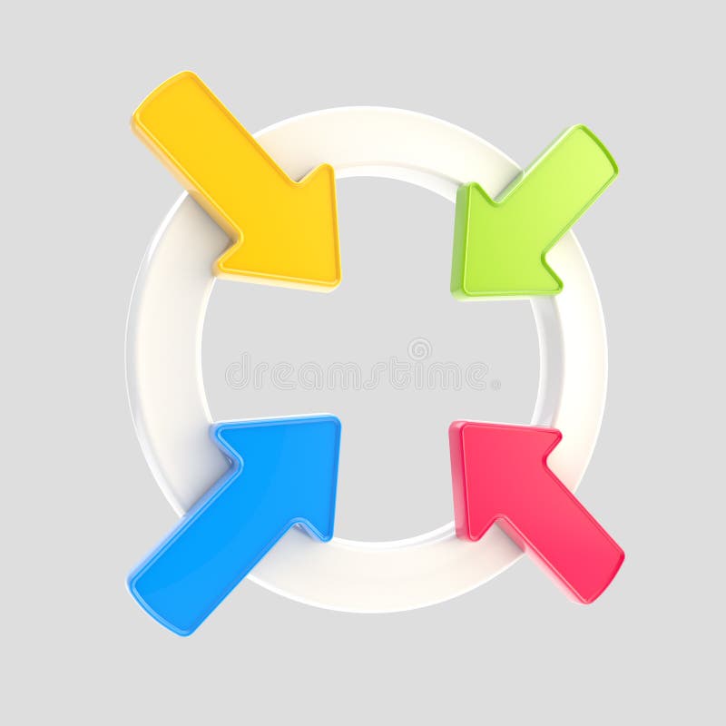 Arrow Attention Symbol Badge Isolated Stock Illustration - Illustration ...