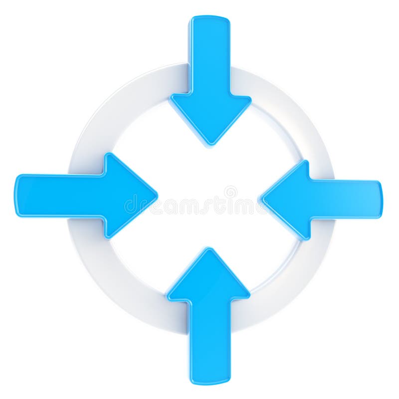 Arrow Attention Symbol Badge Isolated Stock Illustration - Illustration ...