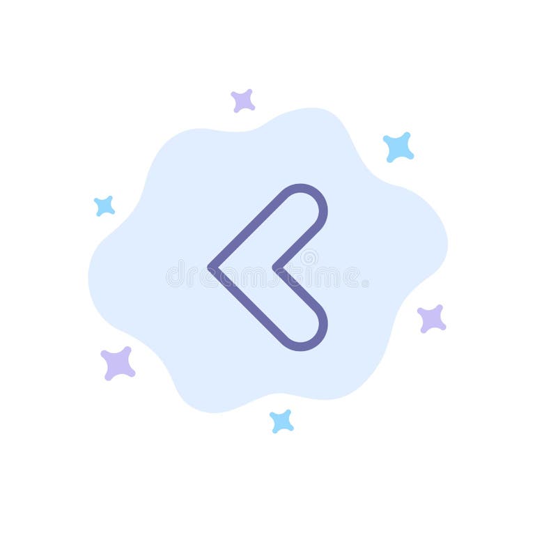 Arrow, Back, Backward, Left Blue Icon on Abstract Cloud Background ...