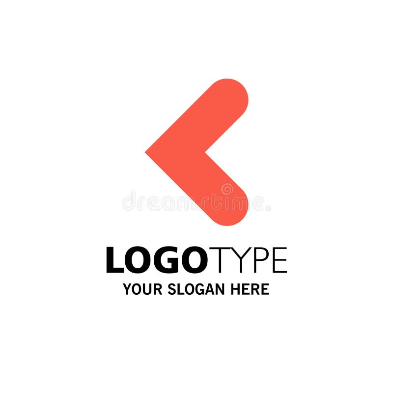 Arrow, Back, Backward, Left Business Logo Template. Flat Color Stock ...