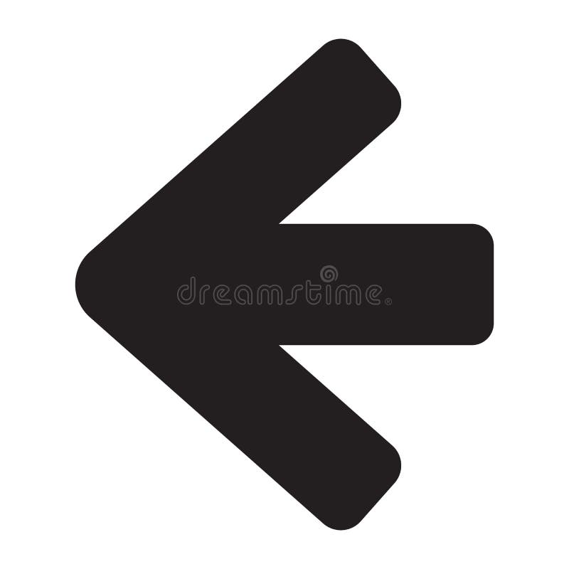 Arrow Back Icon. Backward Button Vector Illustration Stock Vector ...