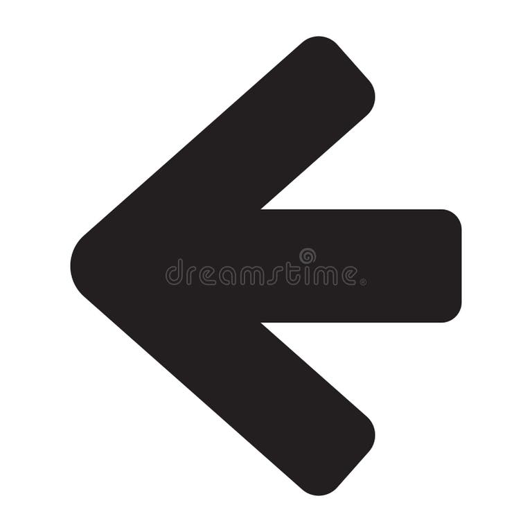 Arrow Back Icon. Backward Button Vector Illustration Stock Vector ...