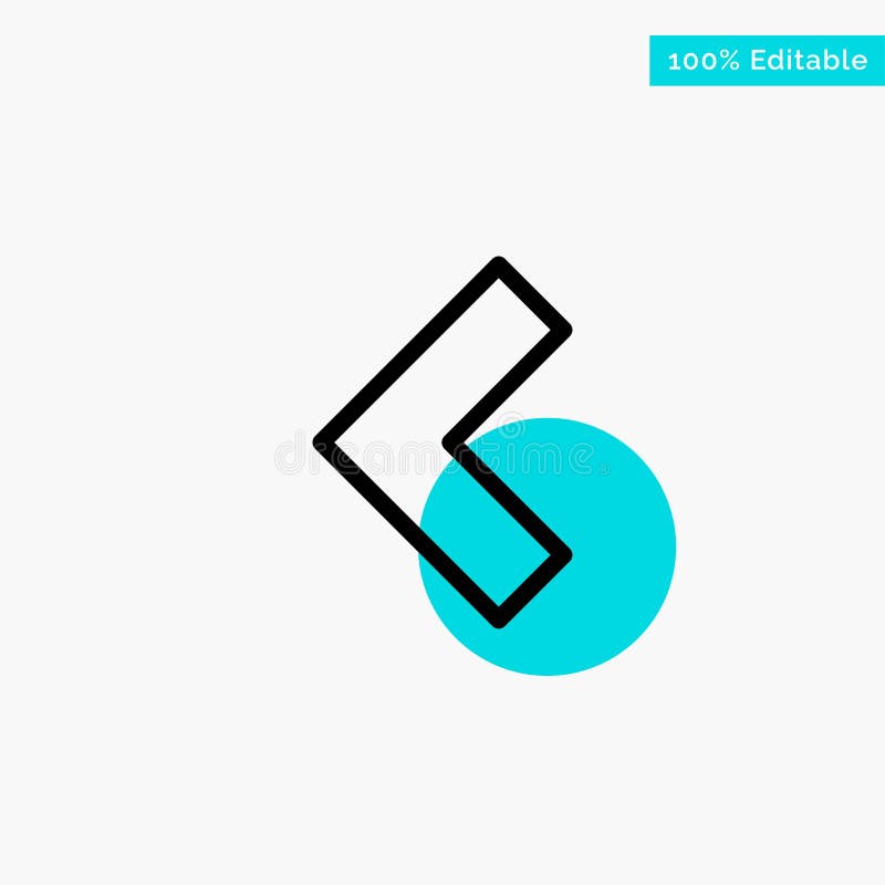 Arrow, Back, Left Turquoise Highlight Circle Point Vector Icon Stock ...