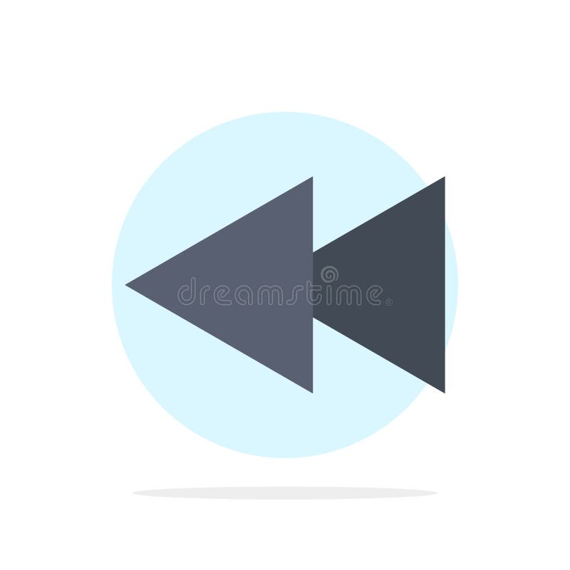 Arrow, Back, Reverse, Rewind Abstract Circle Background Flat Color Icon ...