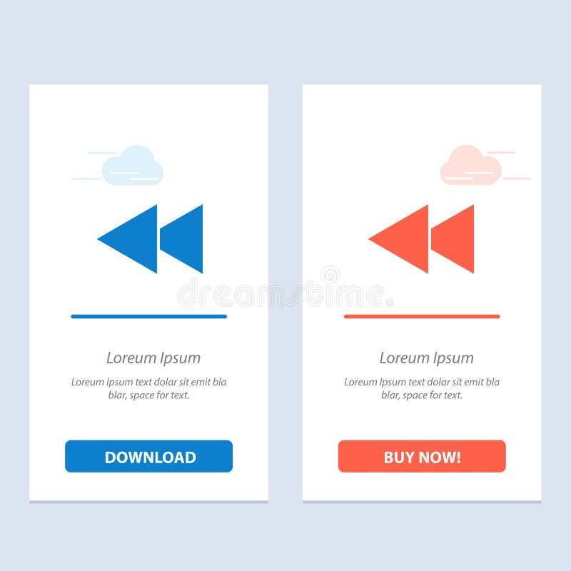 Arrow, Back, Reverse, Rewind Blue and Red Download and Buy Now Web ...