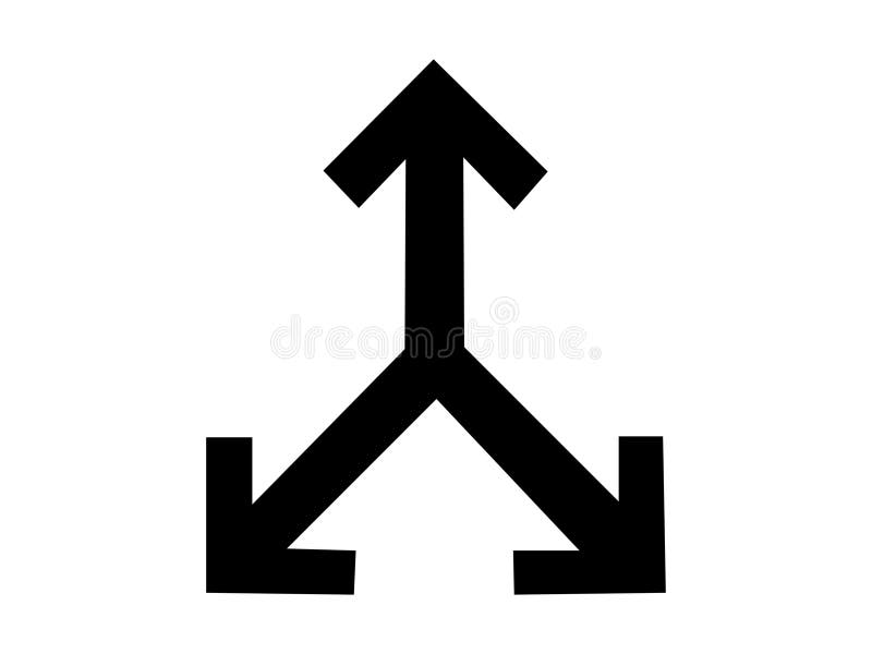 Three joint arrows stock illustration. Illustration of converge - 373626381
