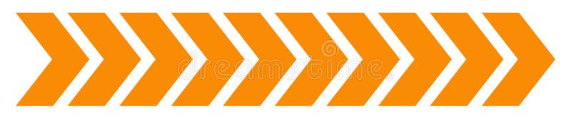 Arrow Banner Showing Direction with Orange Color Stock Illustration ...