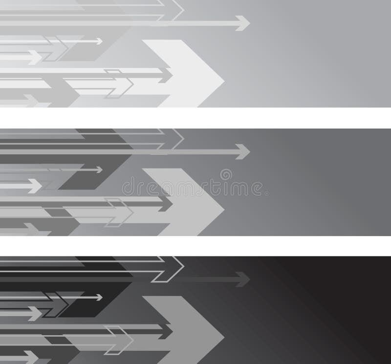 Arrow banners stock vector. Illustration of pattern, graphic - 13360912