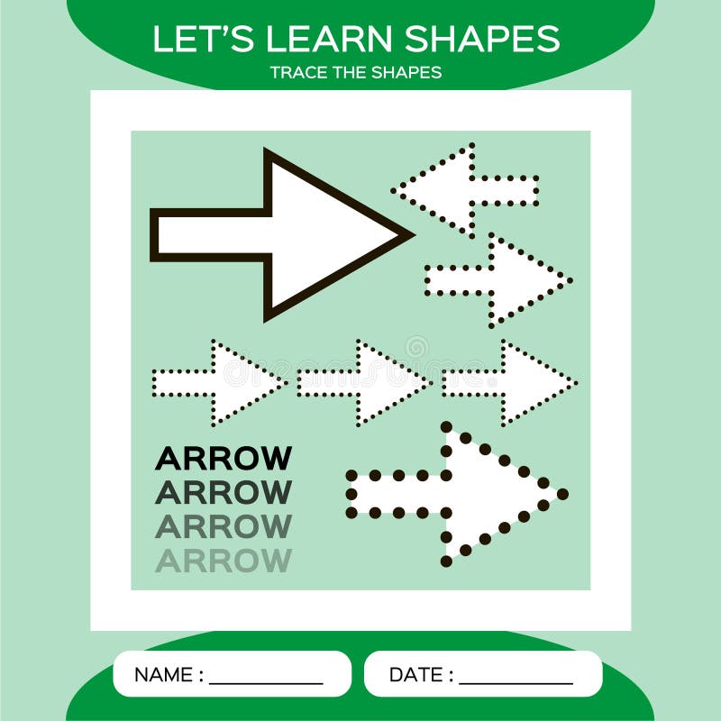 Learn Shapes. Oval. Handwriting Practice. Trace and Write. Educational Children Game Stock ...