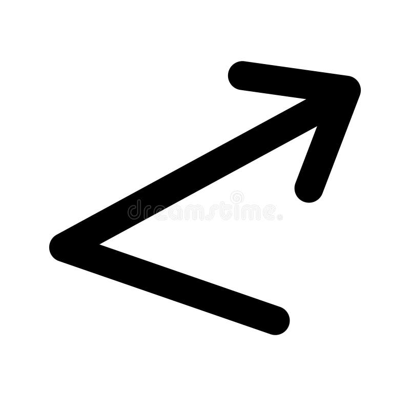 Arrow bent angled icon stock illustration. Illustration of direction ...