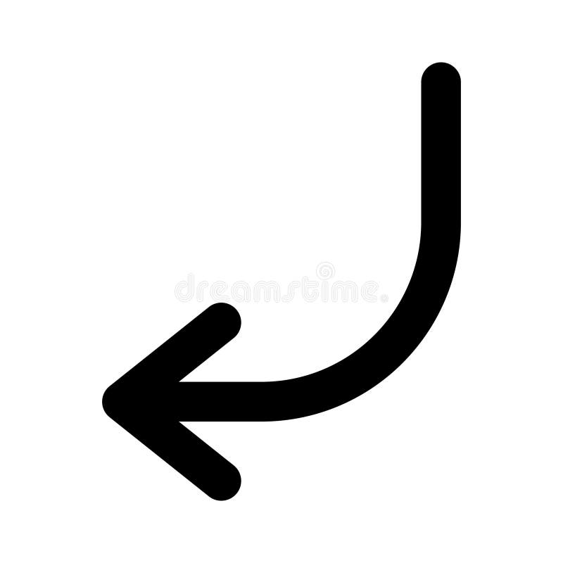Arrow bent loop icon stock illustration. Illustration of icon - 364047973