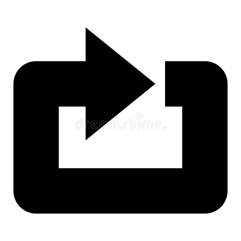 Arrow Bent Square Bold Direction Minimalist Stock Illustration ...