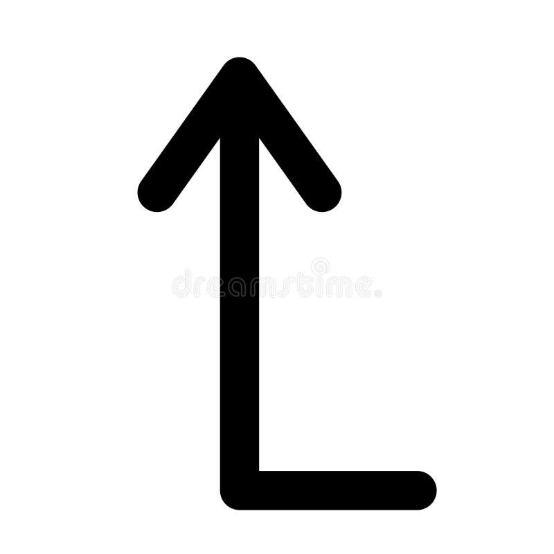 Arrow bent vertical icon stock illustration. Illustration of vector ...