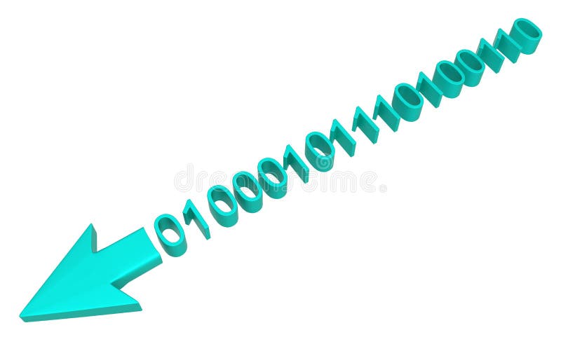 Arrow Binary Code Blue stock illustration. Illustration of code - 135388254