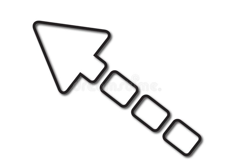 Blocks in shape of arrow stock illustration. Illustration of pointer ...